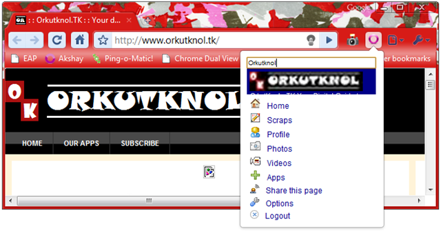 Orkut More easier With Chrome! | OrkutKnol.TK